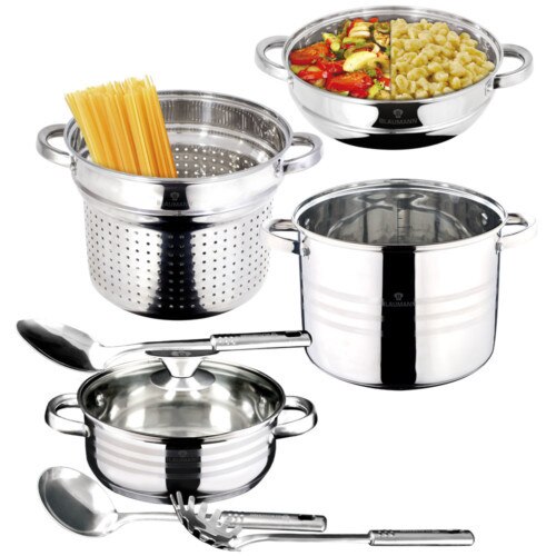 Set oala pentru paste Blaumann BL-3138, 8 piese, inox - Gourmet Line ...