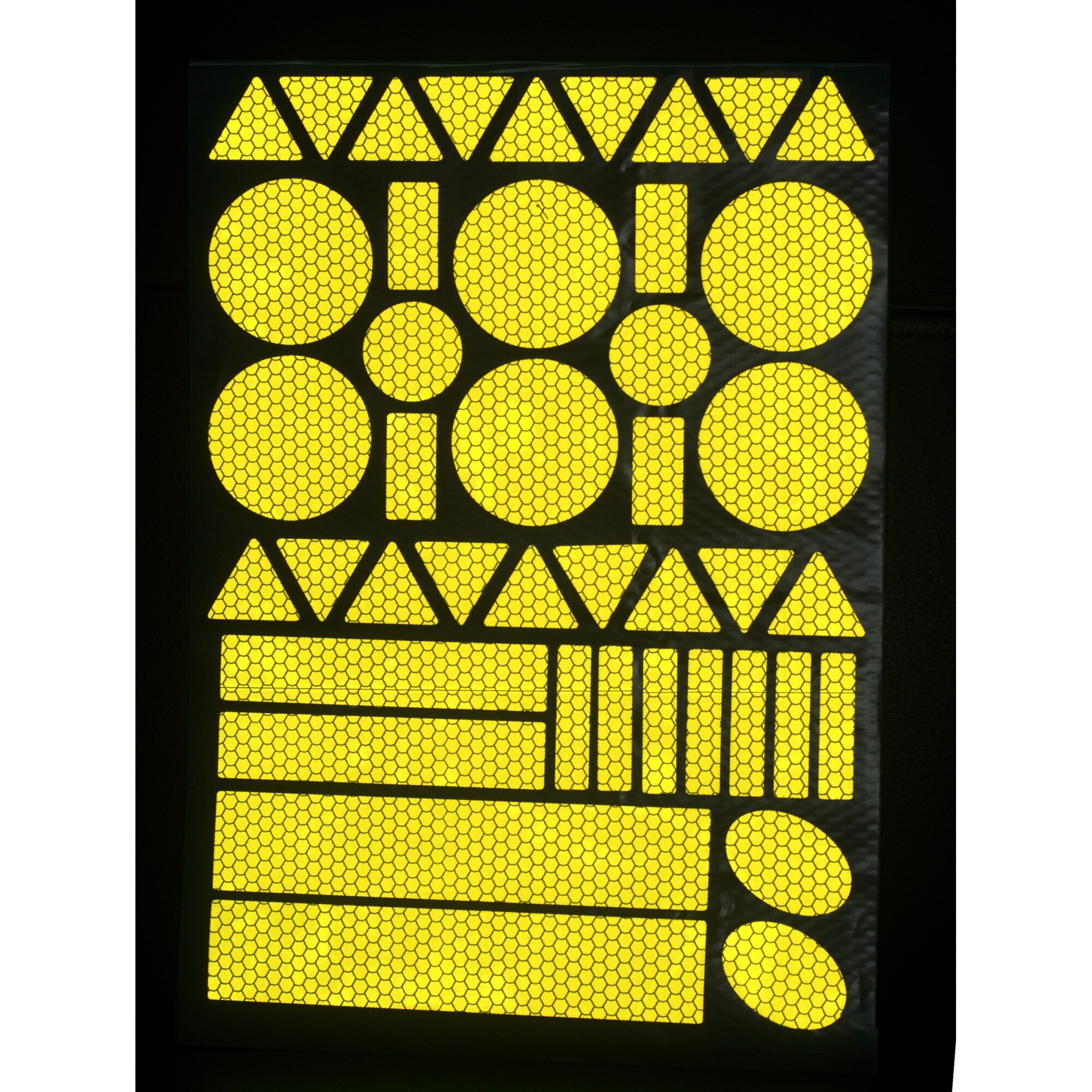 Autocolant reflectorizant si fluorescent - forme geometrice ...