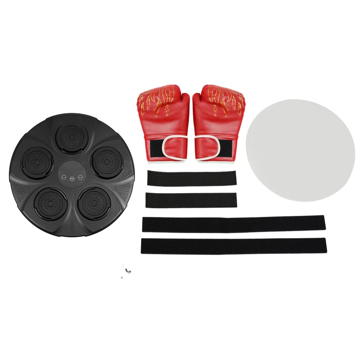 Masina de box, 9 moduri de antrenament, negru si rosu, design montat pe ...