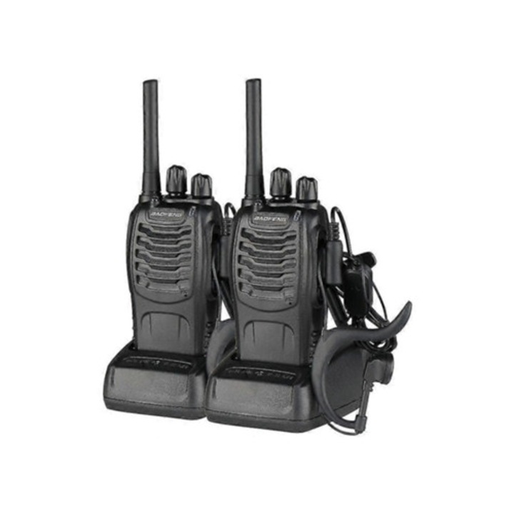 Statie radio PC Walkie-Talkie Bf 888s, standard european, negru, 1500 ...