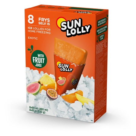 Set de 8 triunghiuri inghetata Sun Lolly, multivfruit, 480 ml - eMAG.ro