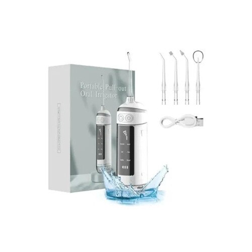 Irigator bucal portabil, alb, set cu accesorii - eMAG.ro