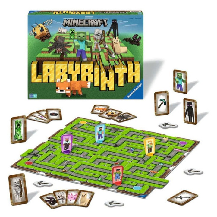 Joc de societate, Ravensburger, Labirint Minecraft, pentru copii - eMAG.ro