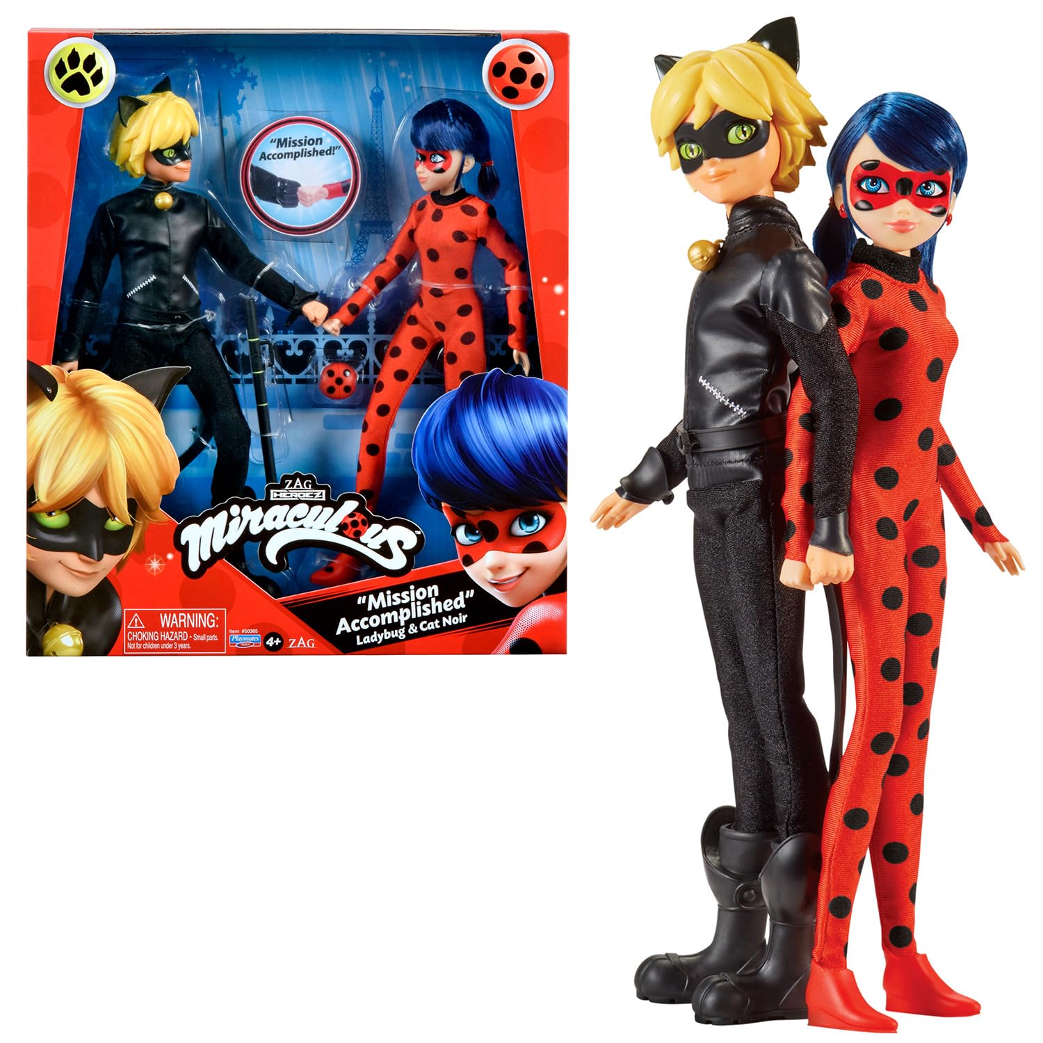 Set de 2 papusi articulate, Bandai, Miraculous Ladybug, 26 cm ...
