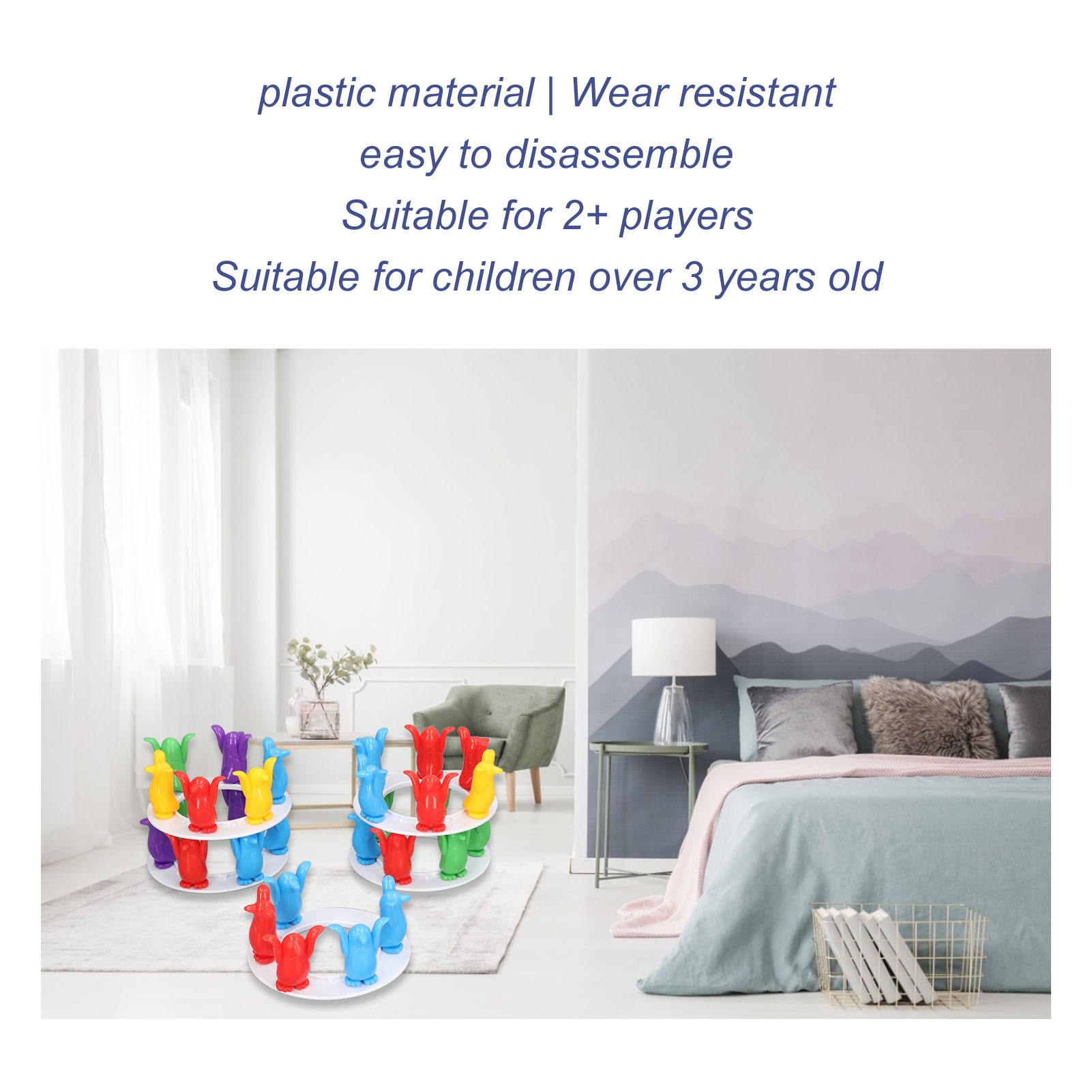 Joc de echilibru cu blocuri, set de jocuri, plastic, interactiune ...