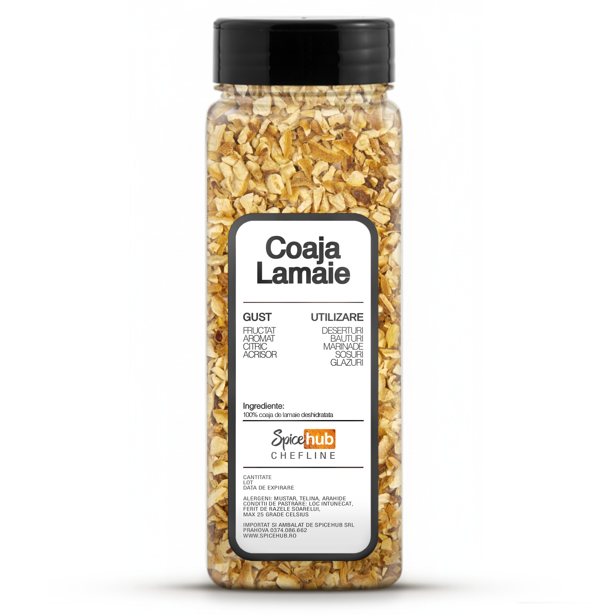 Coaja de lamaie deshidratata, Lemon zest natural pentru deserturi si ...
