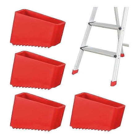 Set 4 Picioare din Cauciuc Antiderapante pentru Scari, Rosii, 50x20mm ...