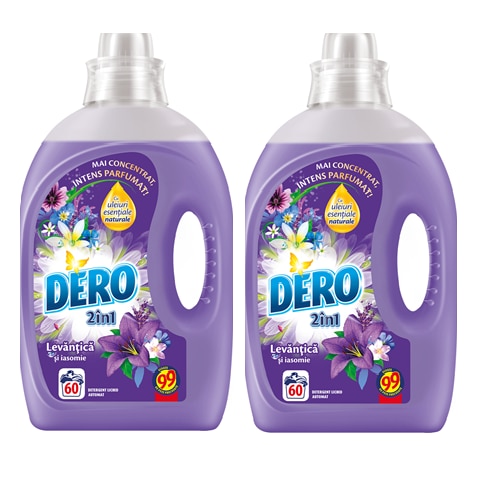 Detergent automat Dero 2in1 Lavanda 3L, lichid, 60 spălări - eMAG.ro