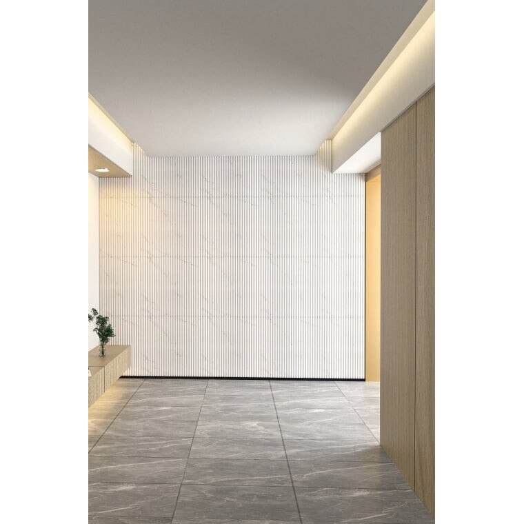 Set 5 panouri decorative, riflaj, wpc,260x15,7x1.5 cm, alb model - eMAG.ro