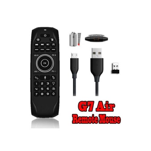 Telecomanda Air Fly Mouse G7, giroscop, Bluetooth, negru - eMAG.ro