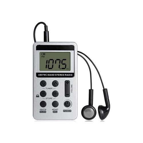 Radio portabil mini, receptie stereo digitala, functie reincarcabila AM ...