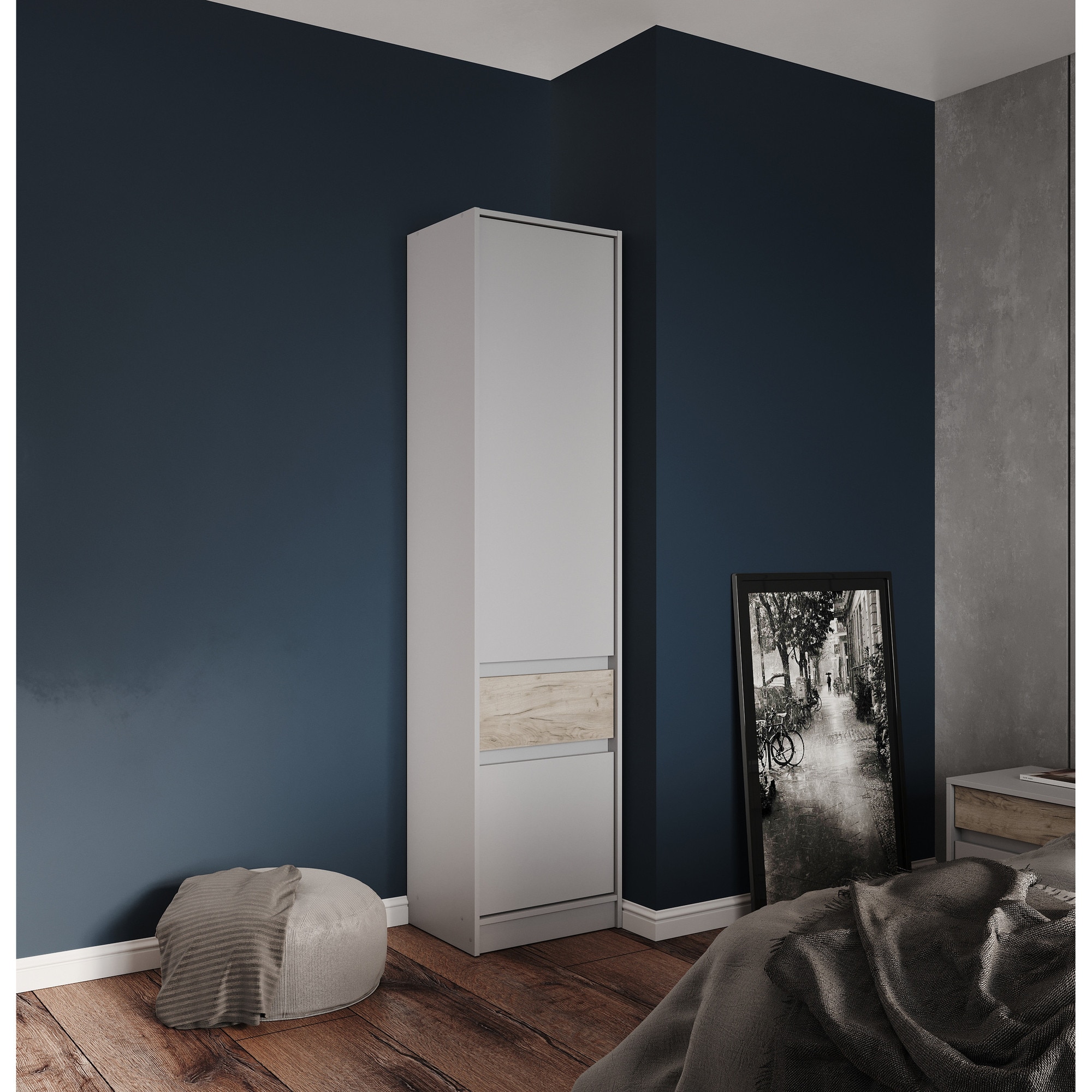 Dulap inalt cu 2 usi si 1 sertar 500 STYLE, Everest, PAL, 50 х 39 х 203 ...
