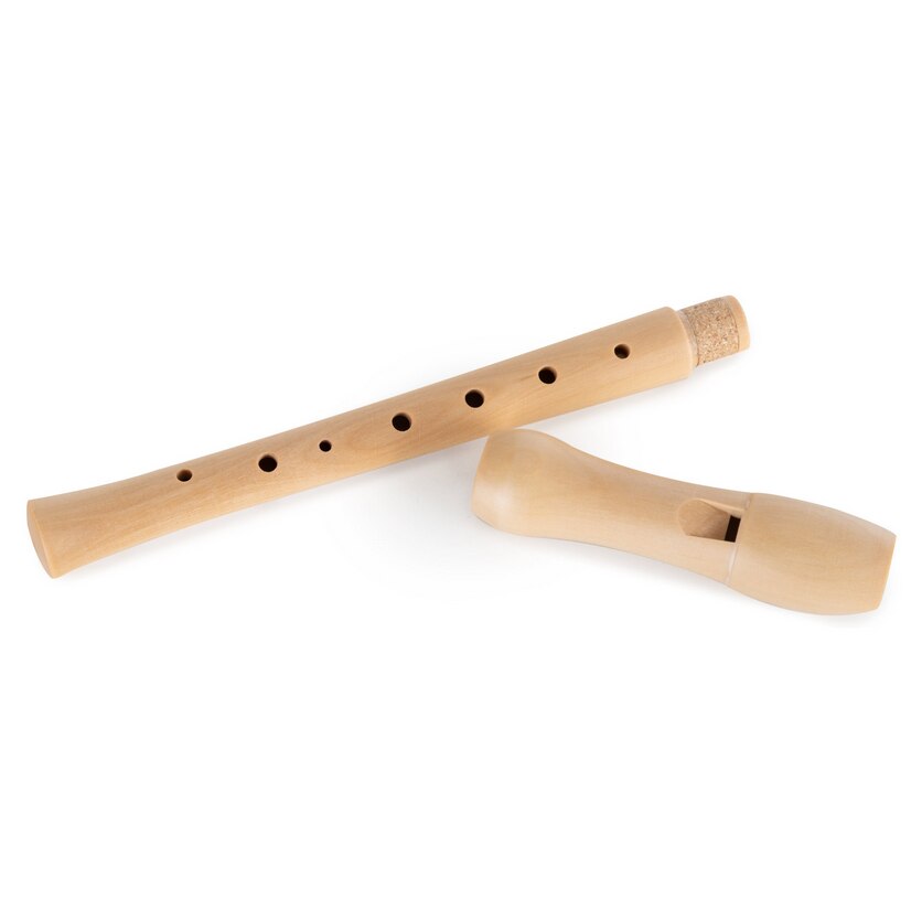 Flaut Classic Cantabile, 2 piese, din lemn de arțar, cu husă neagră ...