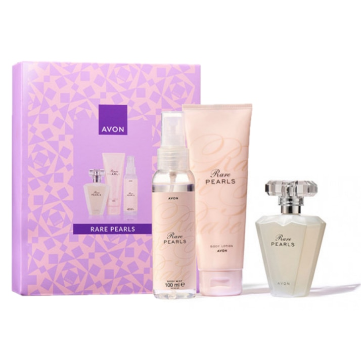 Set cadou Rare Pearls, Avon - Apa de parfum 50 ml, Lotiune de corp 125 ...
