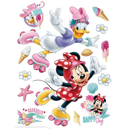 Sticker perete Walt Disney - Minnie si Daisy 65 x 85 cm - eMAG.ro