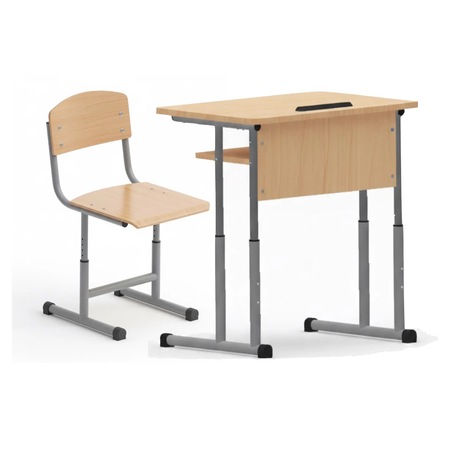 Set Pupitru Scolar Individual, inaltime reglabila, 640–700–760–820 mm ...
