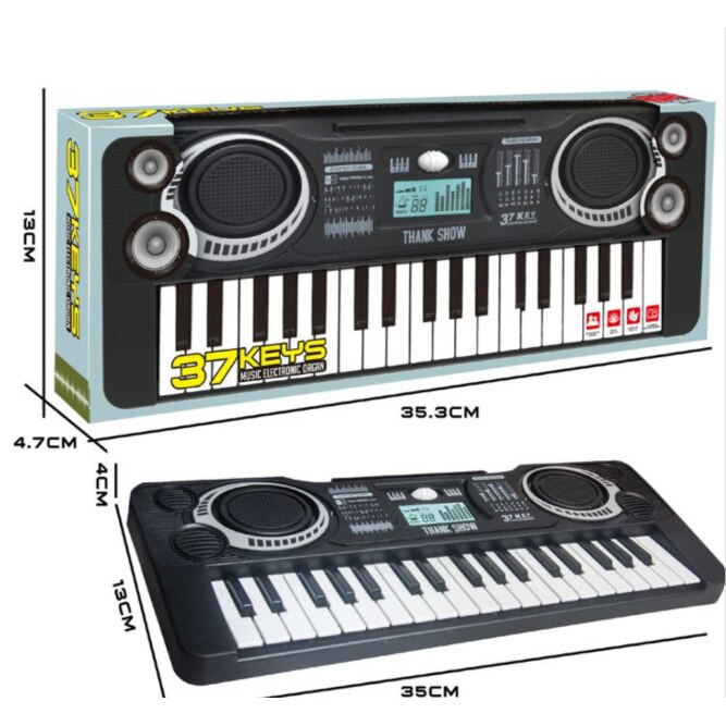 Orga electronică Toy Toy Toy, 37 clape, alb/negru, 35x13x4 cm - eMAG.ro