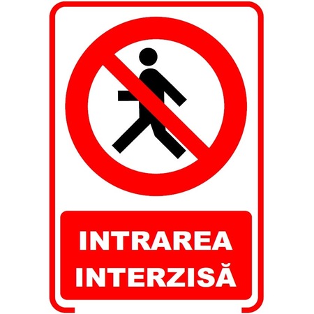 Set de 2 indicatoare A5 - Intrarea interzisa - eMAG.ro