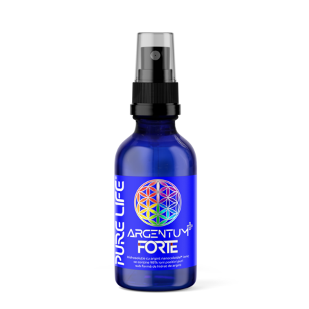 Argint coloidal ionic ARGENTUM+® FORTE 25ppm 60ml cu pulverizator - eMAG.ro