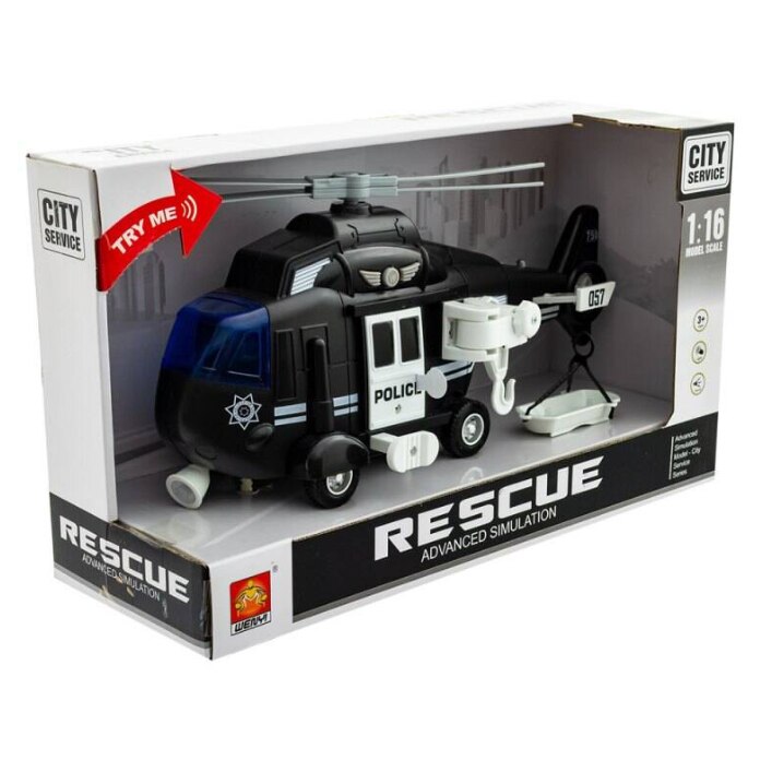 Elicopter de politie, GHEMOTOC®, cu frictiune, efecte luminoase si ...