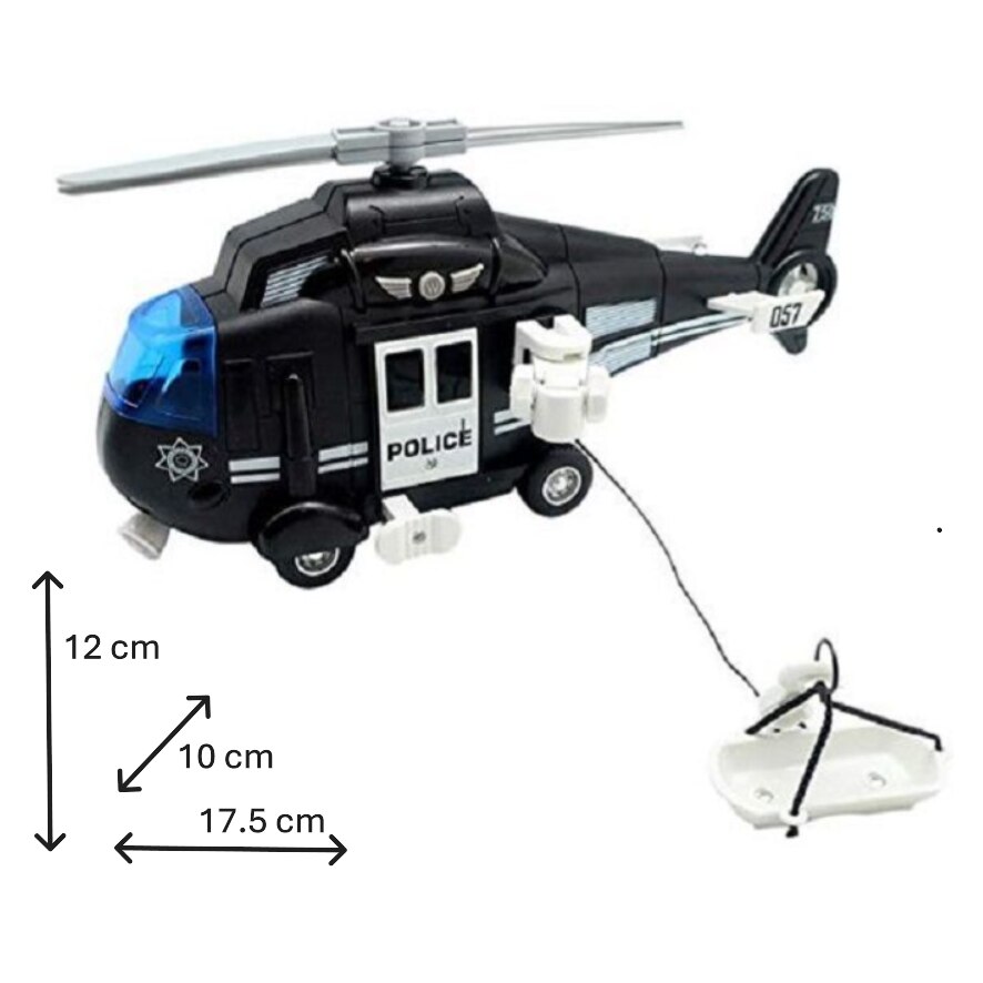 Elicopter de politie, GHEMOTOC®, cu frictiune, efecte luminoase si ...