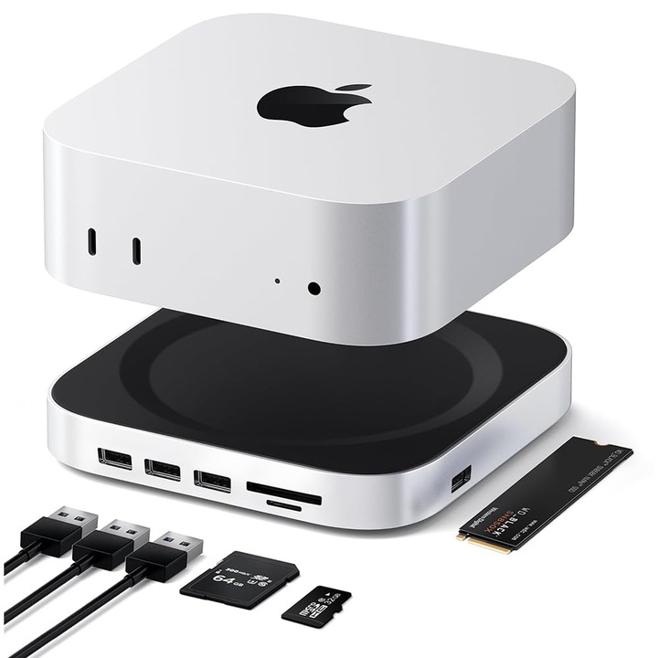 Docking station BKELHS pentru Mac Mini M4, 6 porturi USB 3.2, cititor ...