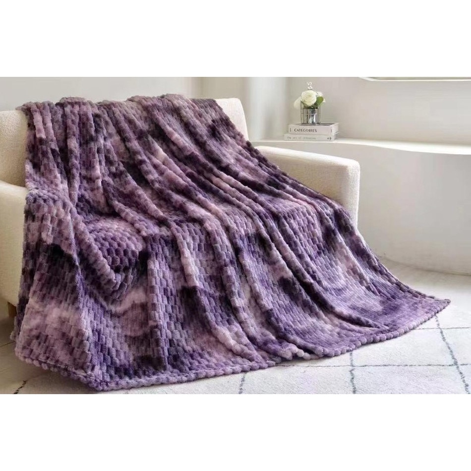Patura pentru Pat Dublu, Cocolino, Degrade cu Model Patratele, 2 ...