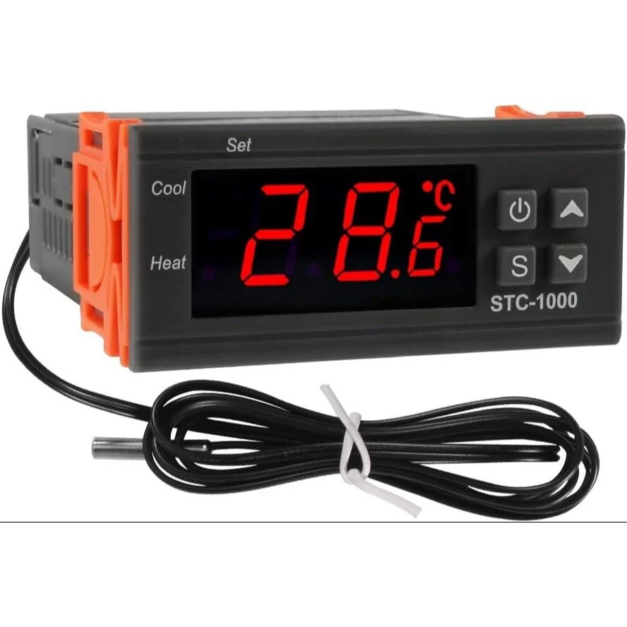 Termostat digital Temark STC-1000, 2 relee Racire/Incalzire, contacte ...