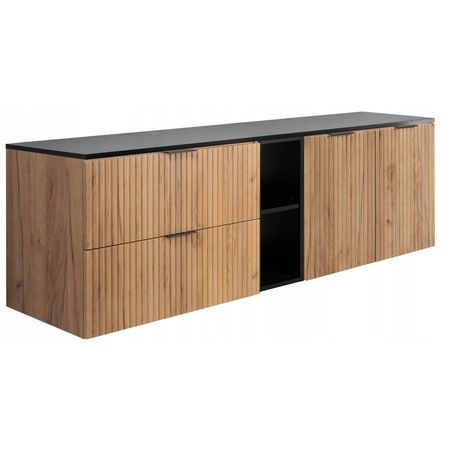 Dulap De Baie Cu Blat Si Rafturi, Rodan, Flow, 160x57x46 cm, Material ...