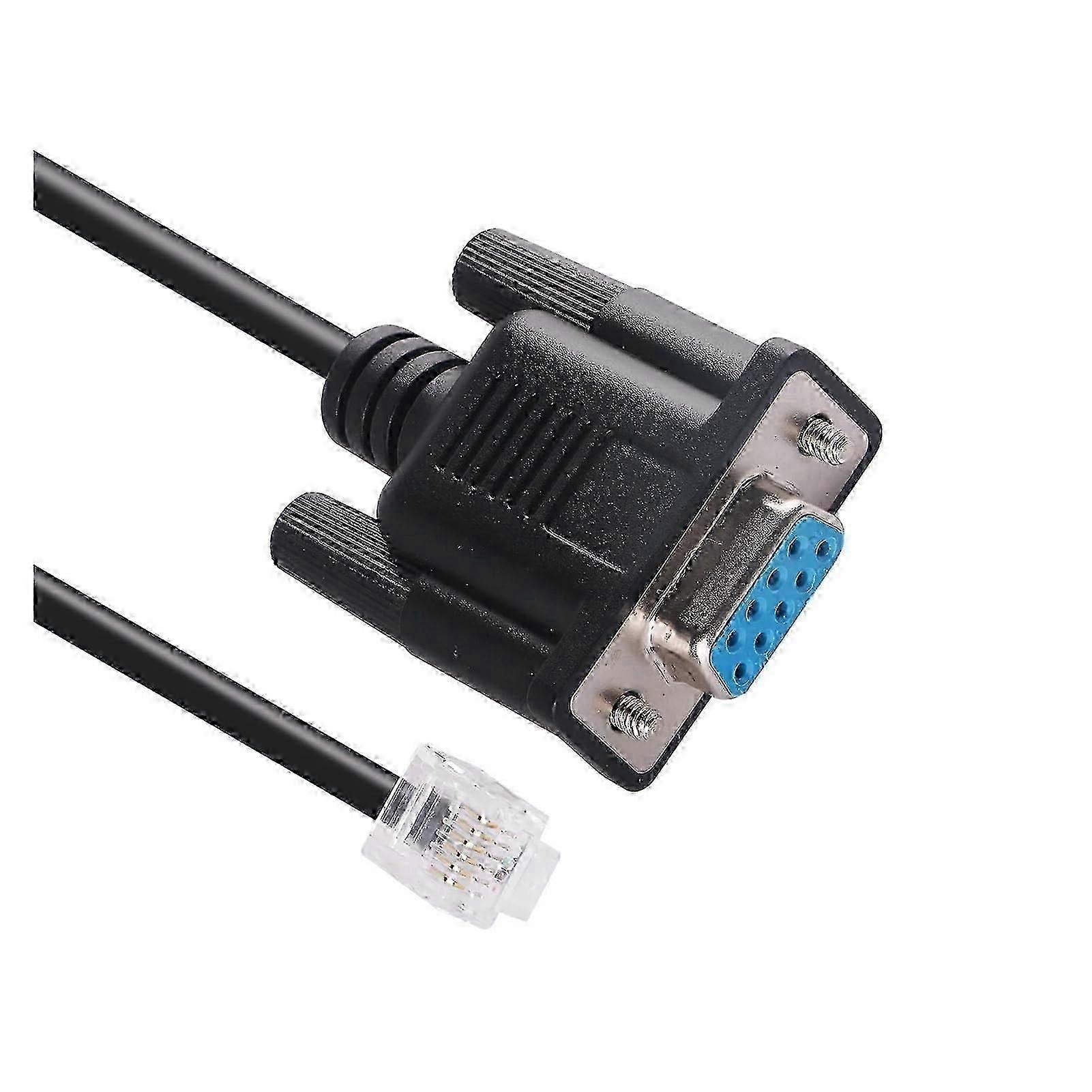 Cablu serial DB9 la RJ12 6P6C, negru - eMAG.ro