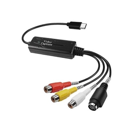 Converter AV la USB-C, Captura video 1 canal, NTSC/PAL, Cabluri si ...