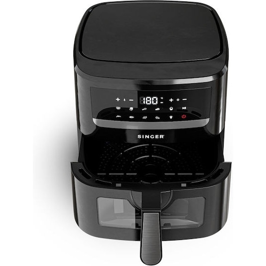Friteuza Singer Vita Cook, 9,2L, 1800W-2150W, negru, aer cald, digital ...