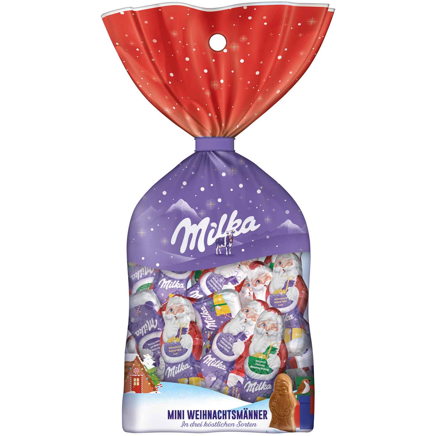 Mini figurine Mos Craciun ciocolata lapte Milka 120g - eMAG.ro