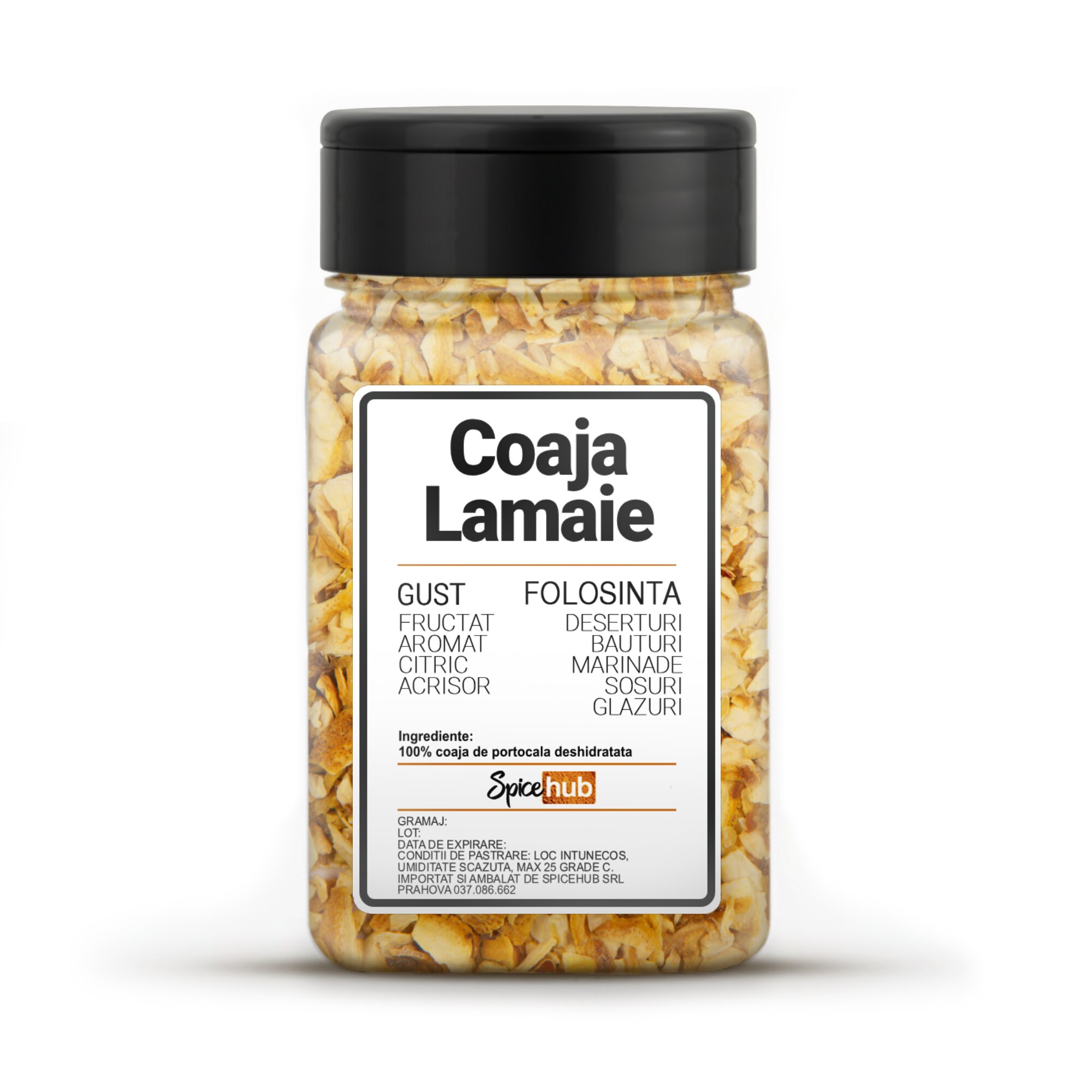 Coaja de lamaie deshidratata, Lemon zest natural pentru deserturi si ...