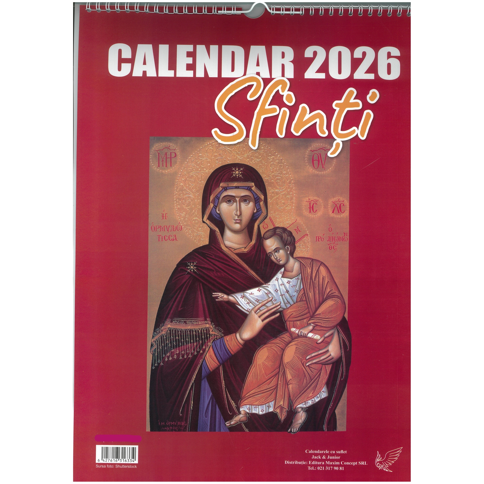 Calendar cu sfinti si sarbatori crestine, 2026, A3 - eMAG.ro