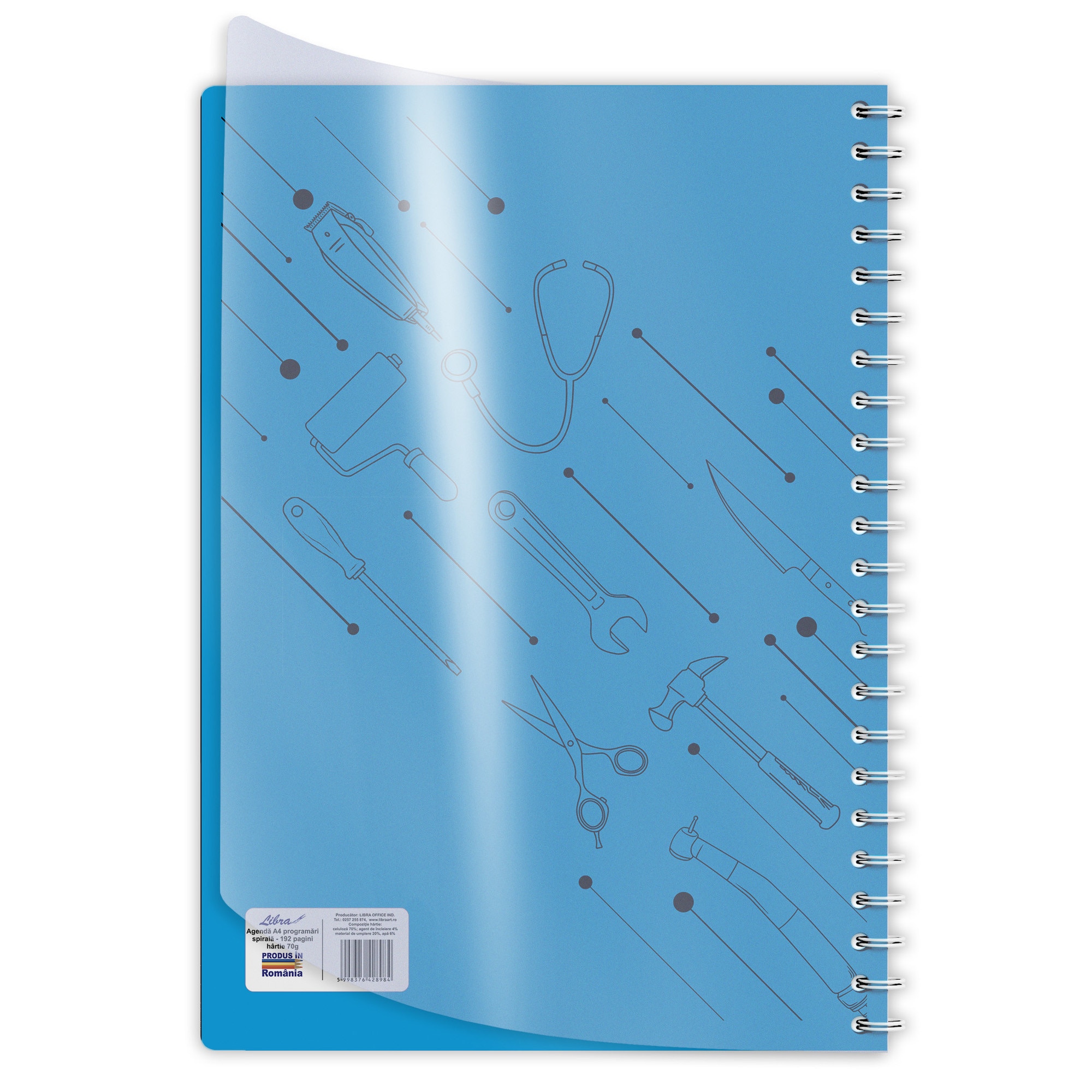 Agenda A4 pentru programari datata zilnic 2026 192 pagini, spirala ...