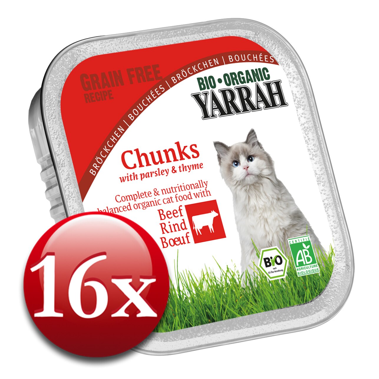 Pachet Special (16 x 100g) - Mancare BIO umeda cu Bucati de vita ...