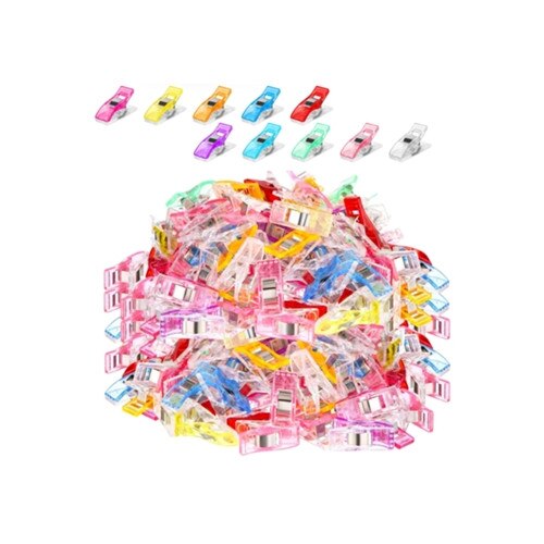 Set 100 Clipsuri Multifunctionale pentru Cusut, Multicolor - eMAG.ro