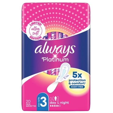 Always absorbante Platinum Day&Night 20 buc, absorbție maximă, confort ...