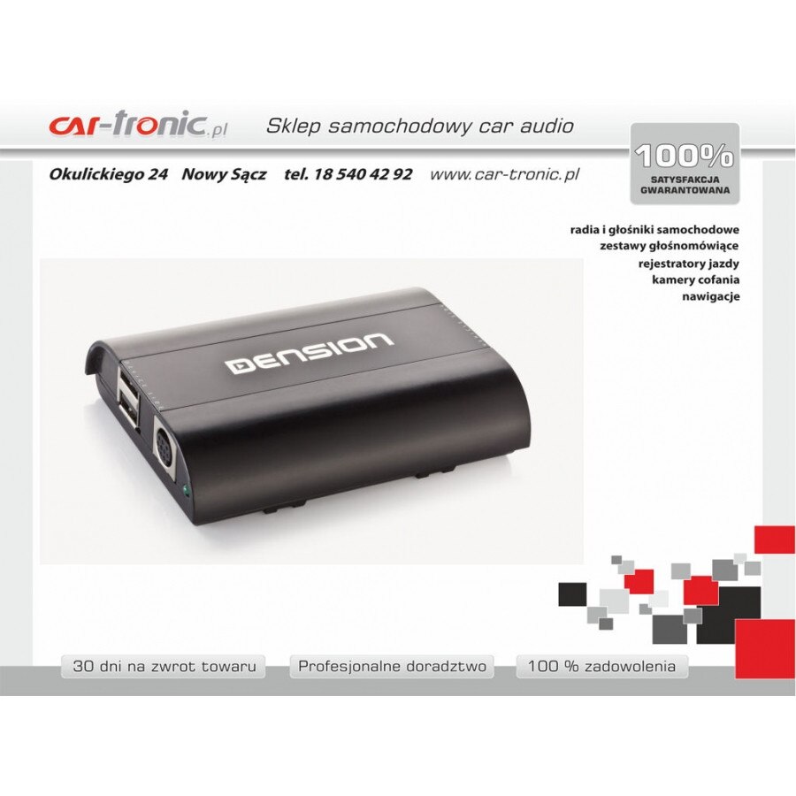 Receiver radio Dension DAB+U, USB, DAB, DAB+, DMB-R, set, 12V - eMAG.ro