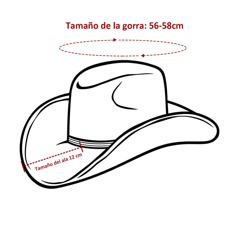 Palarie cowboy din fetru, Joyoy®, design pinch front, banda aurie ...