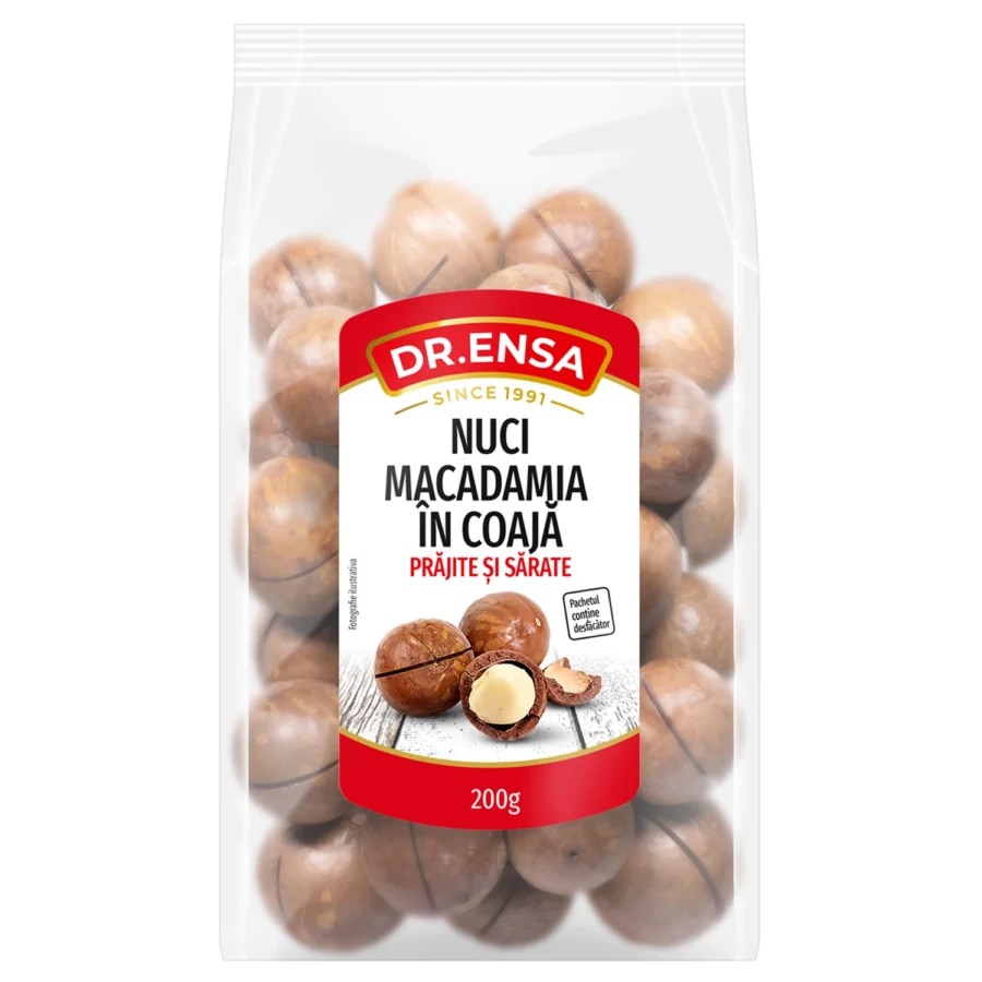 Nuci macadamia in coaja, prajite si sarate 200g - eMAG.ro