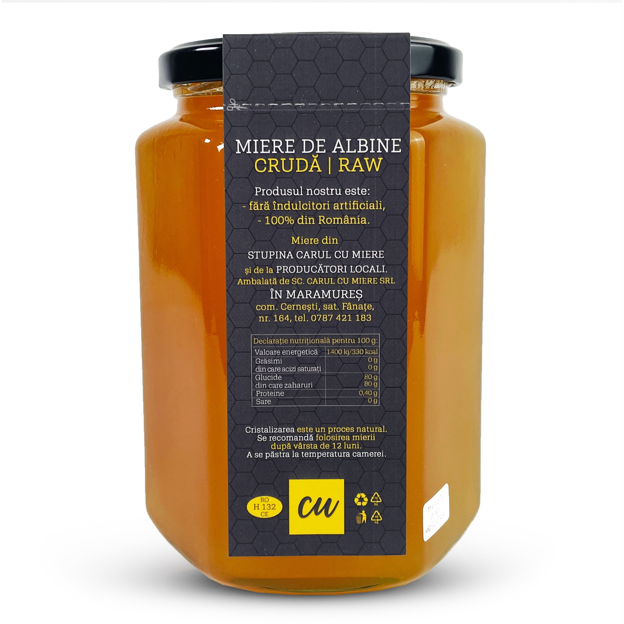 Miere de albine, Tei, cruda, Carul cu Miere, 1kg - eMAG.ro