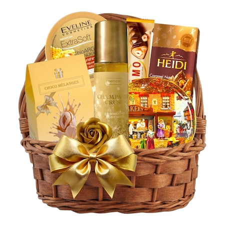 Cos Cadou pentru Femei, model Champagne Crush, cu Produse Cosmetice si ...