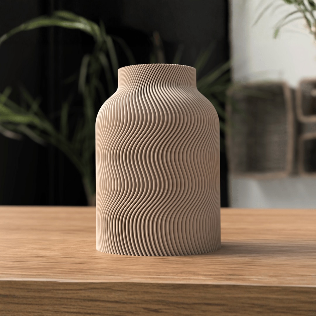 Vaza decorativa, Homentum, Ateas, Maro Latte, 21 cm - eMAG.ro