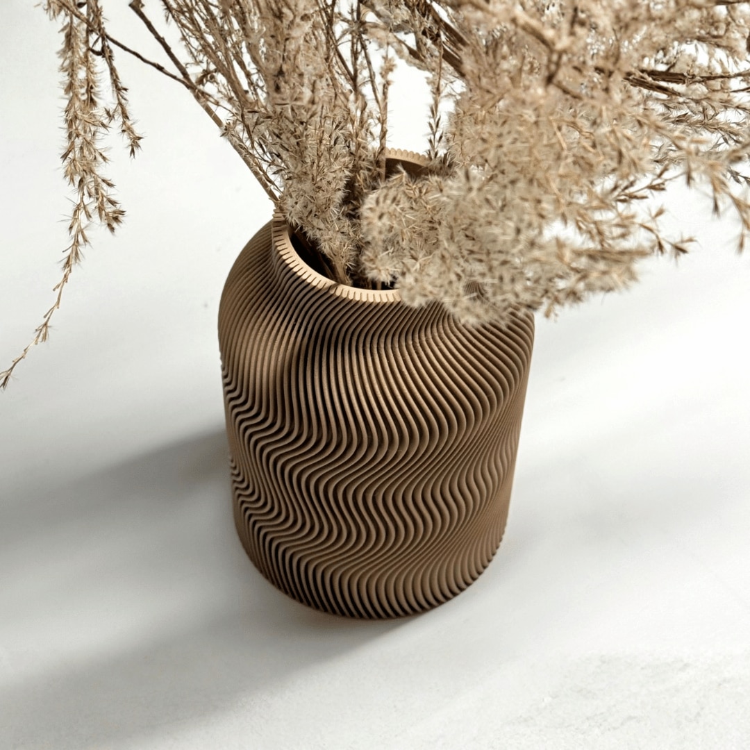 Vaza decorativa, Homentum, Ateas, Maro Latte, 21 cm - eMAG.ro