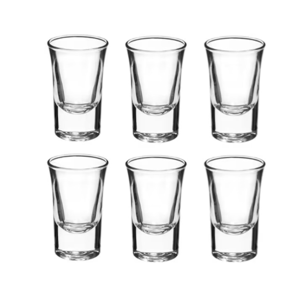 Set 6 pahare shot, 50ml, sticla transparenta, baza grea – cocktail ...