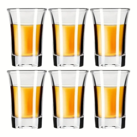 Set 6 pahare shot, 50ml, sticla transparenta, baza grea – cocktail ...