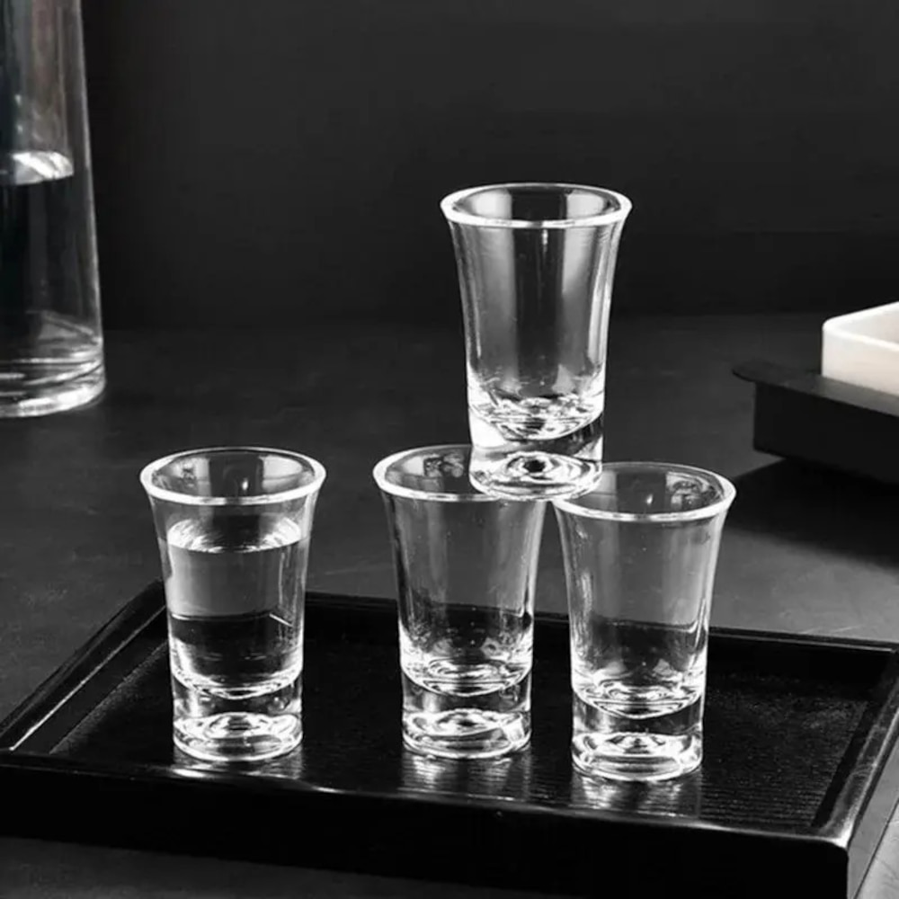 Set 6 pahare shot, 50ml, sticla transparenta, baza grea – cocktail ...