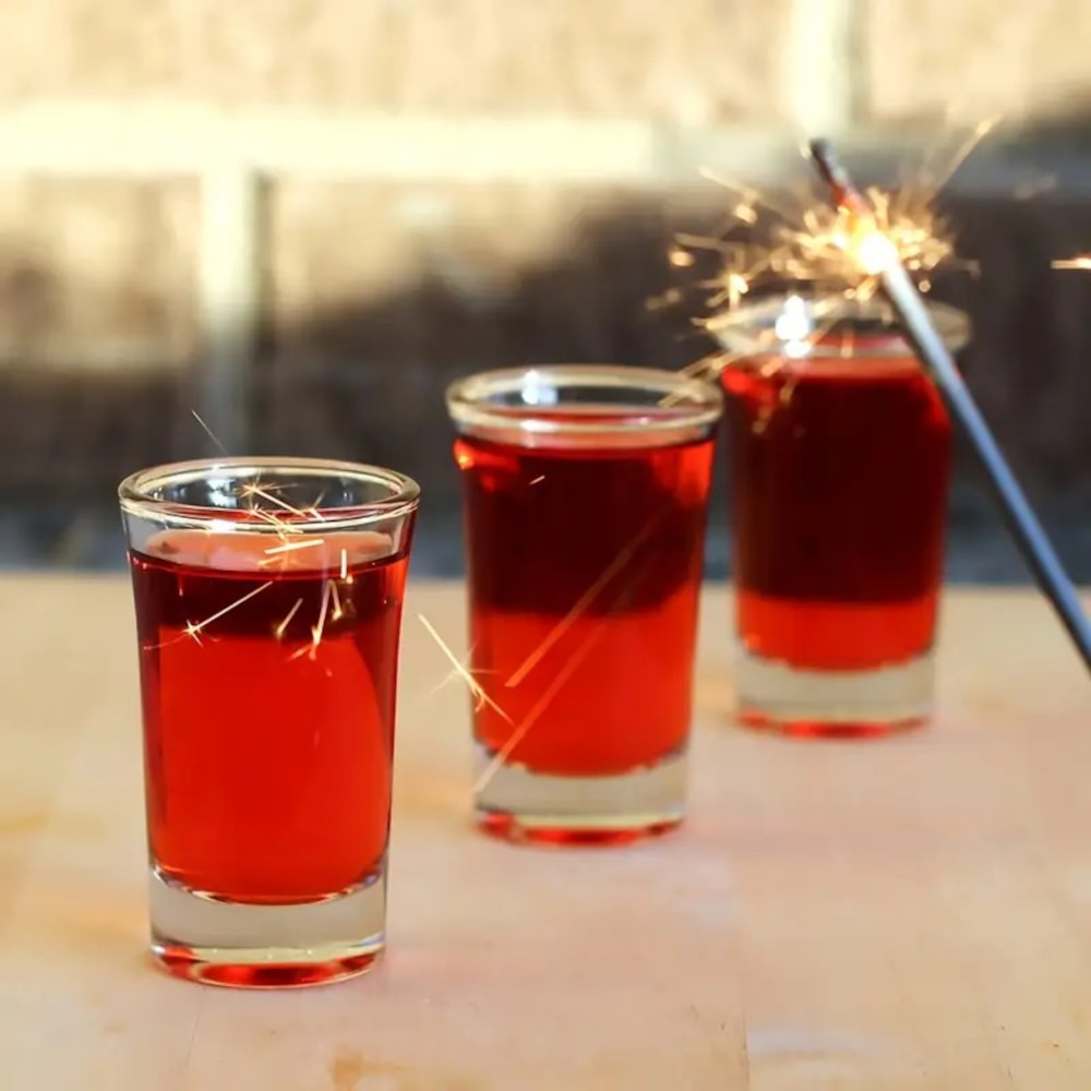 Set 6 pahare shot, 50ml, sticla transparenta, baza grea – cocktail ...
